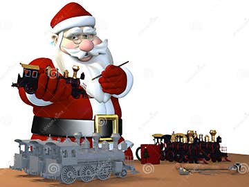 Santa Making Toys stock illustration. Illustration of build - 24650129