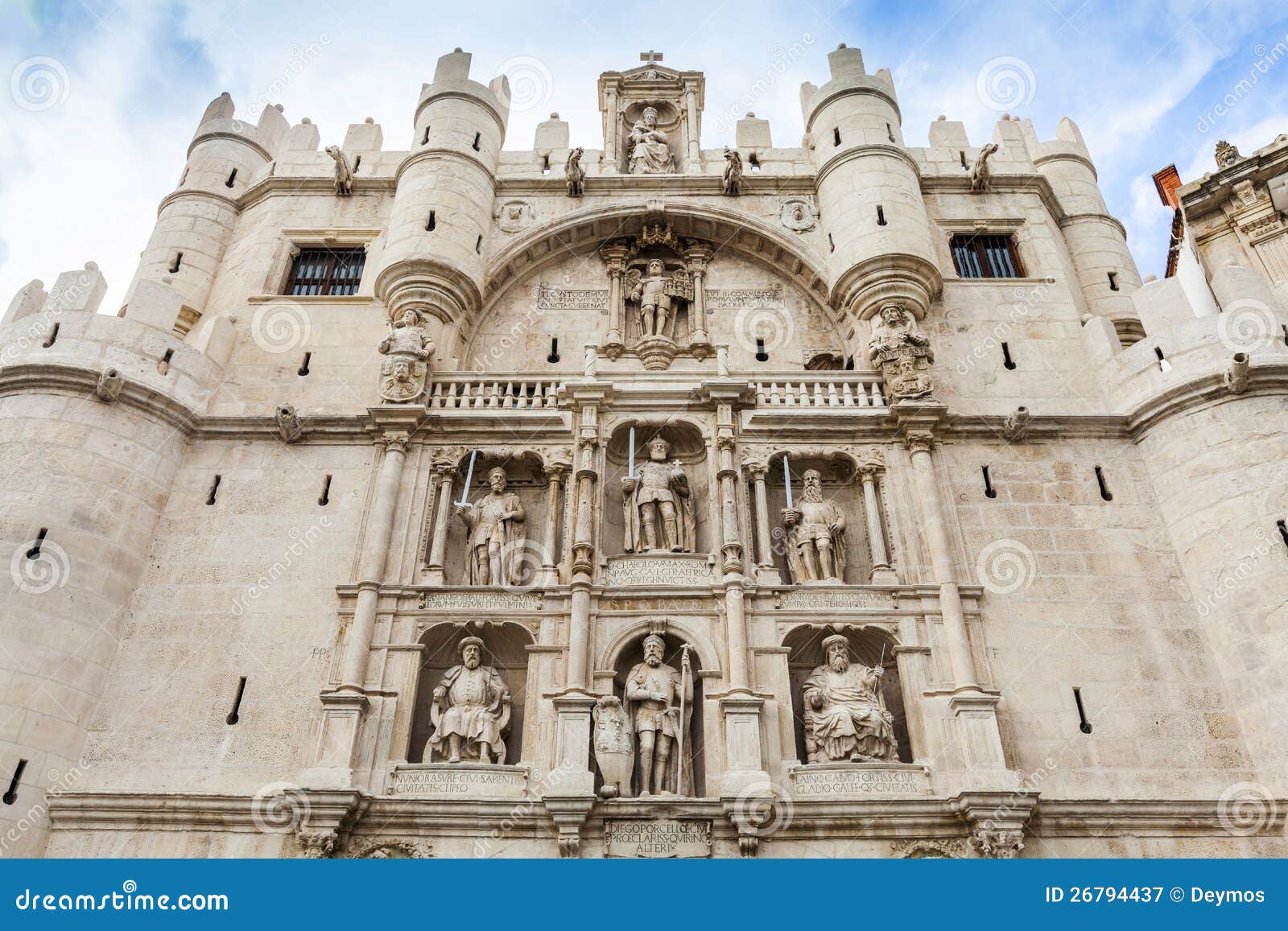 Santa Maria Arch in Burgos, Spain Stock Image - Image of statues ...