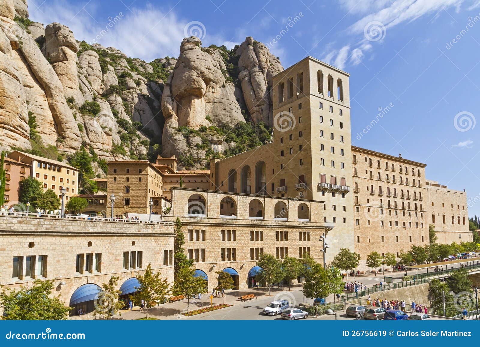 Santa Maria De Montserrat Monastery Stock Image - Image of catalonia ...