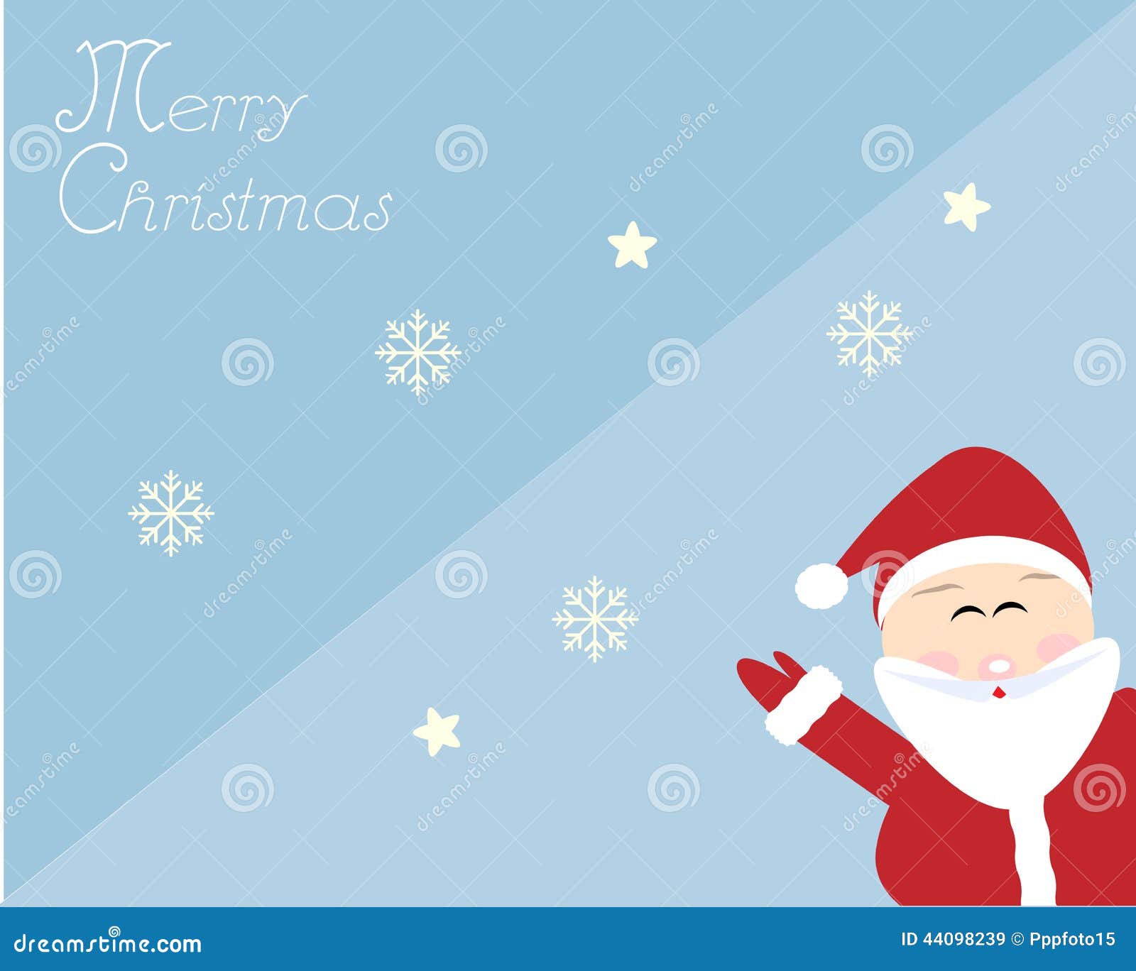 Santa in Merry Christmas Card Stock Vector - Illustration of scene ...