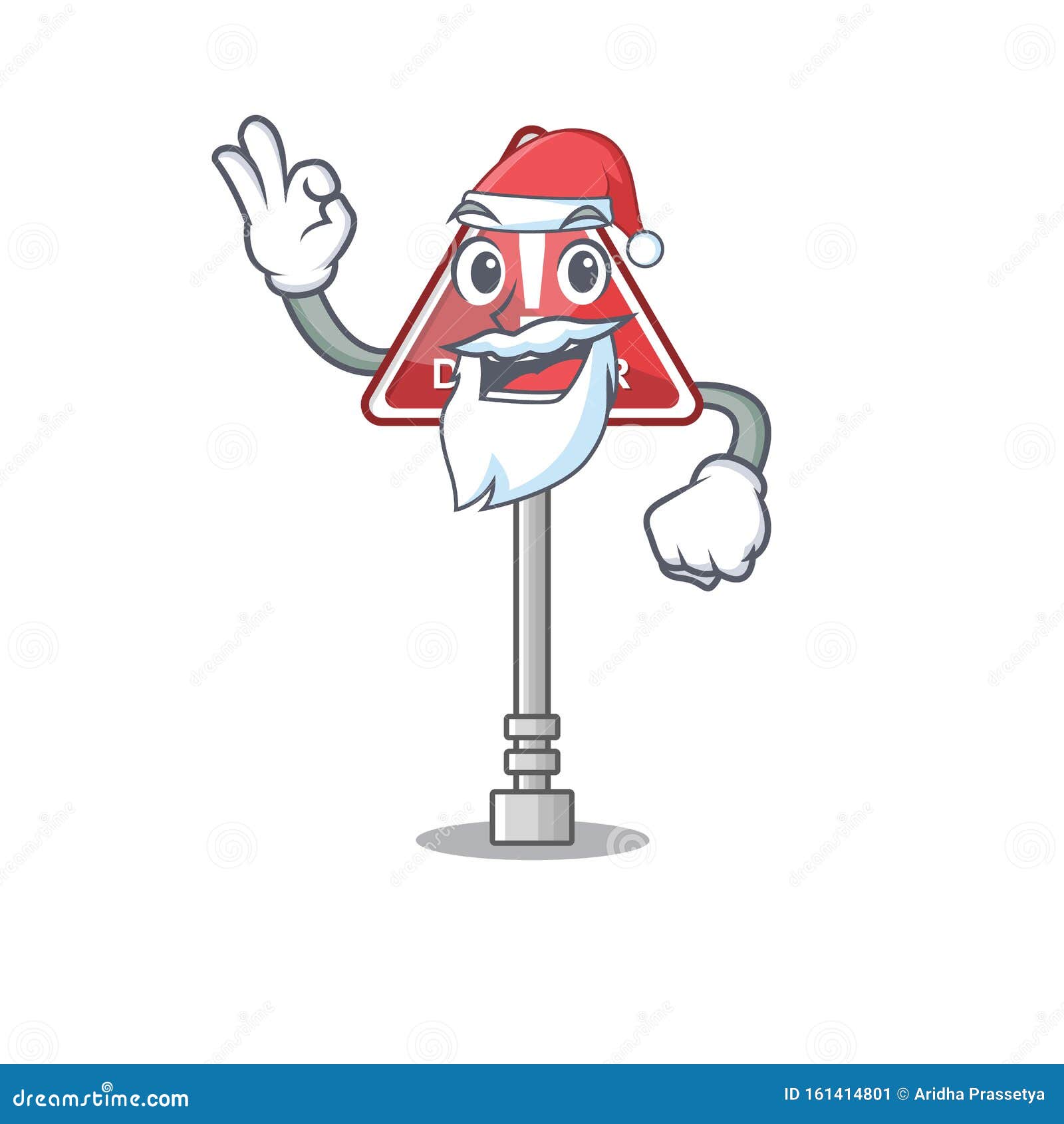 Santa Miniature Danger in Shape of Mascot Stock Vector - Illustration ...