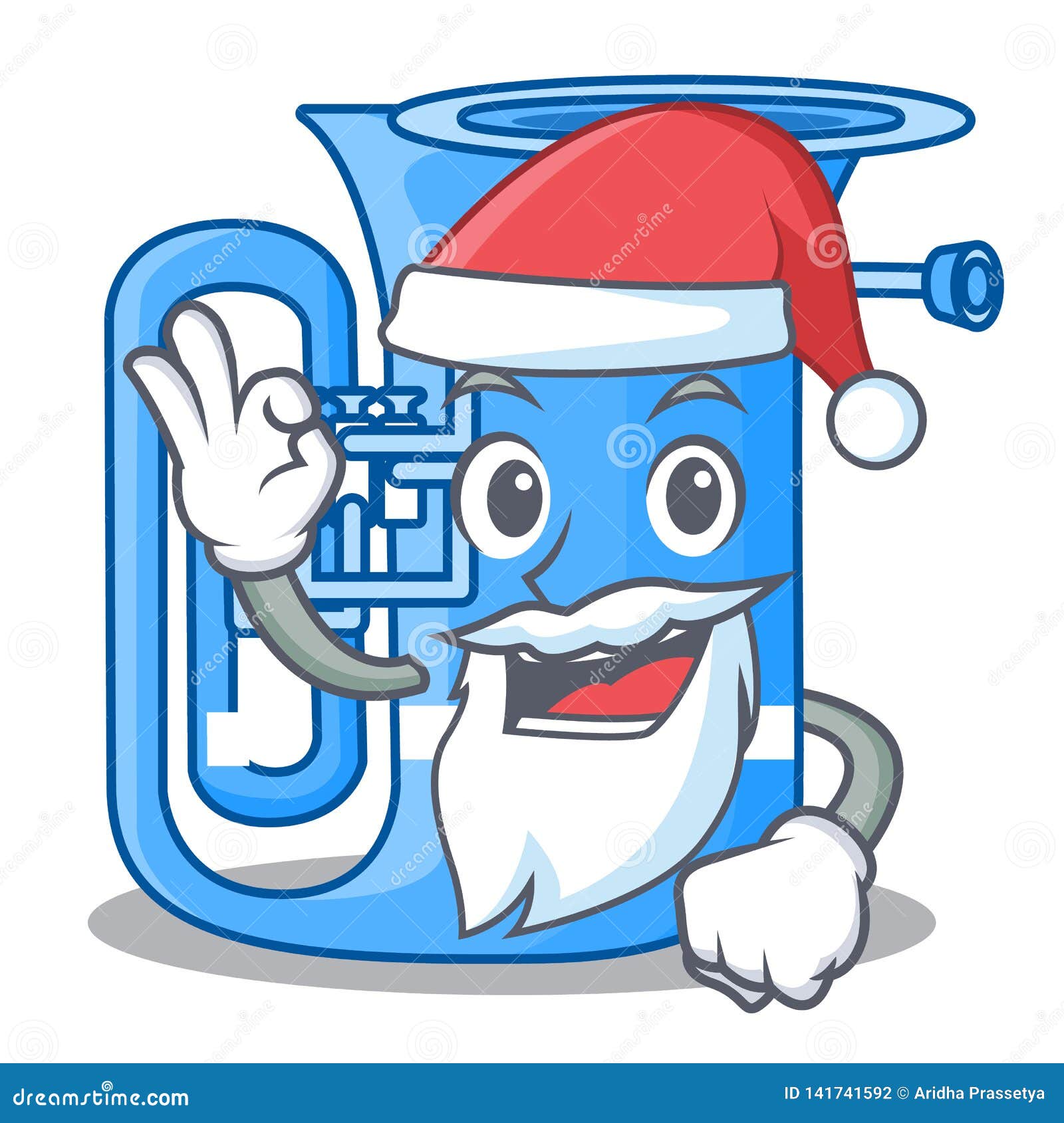 Santa Miniature Roundabout Ahead The Mascot Shape Vector Illustration ...