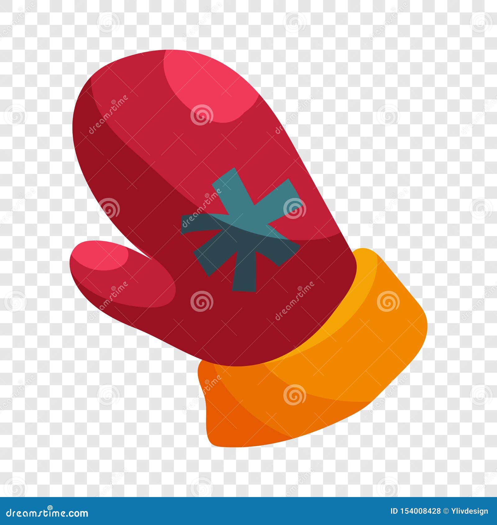 Santa Mitten Icon, Cartoon Style Stock Vector - Illustration of present ...