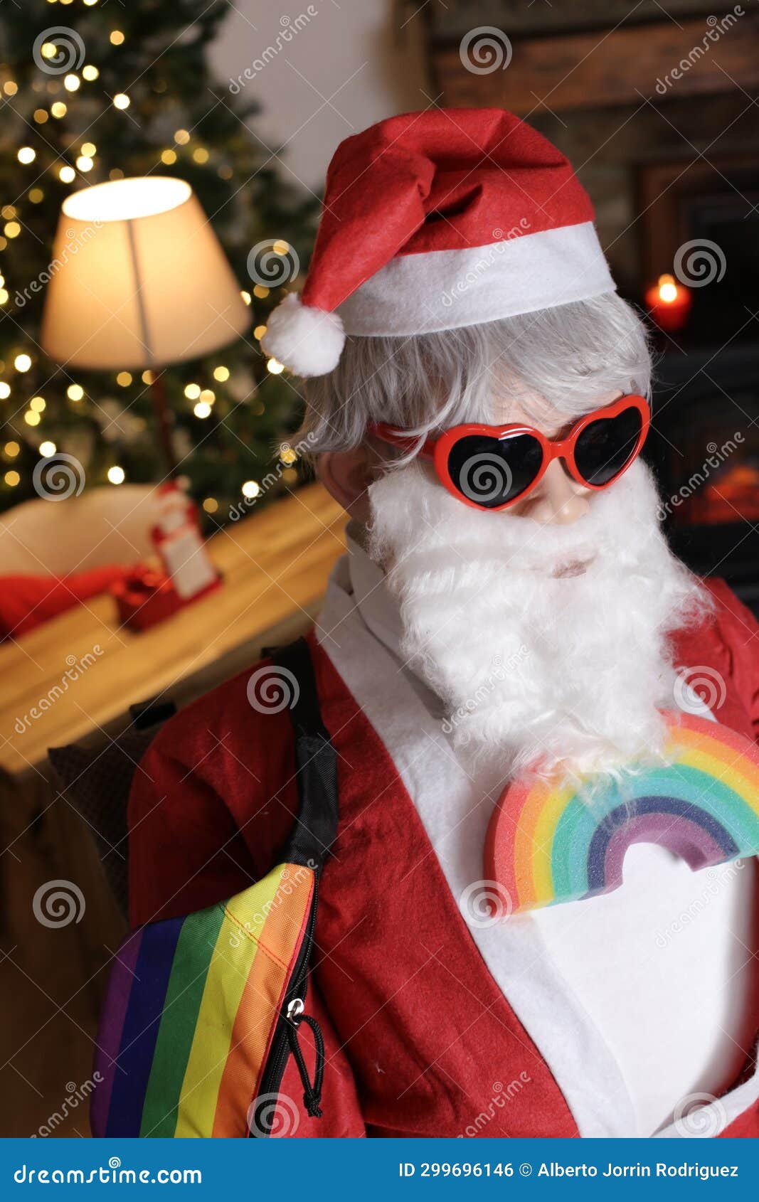 Santa Moderno Claus Apoiando a Diversidade Foto de Stock - Imagem de ...