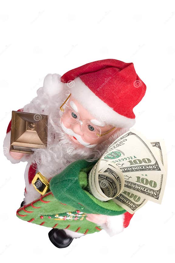 Santa with money stock image. Image of beard, wealth - 11881225