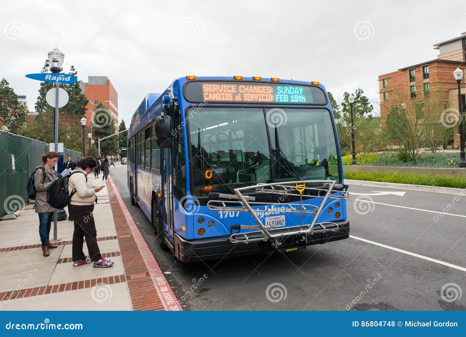 Santa Monica Big Blue Bus photo stock éditorial. Image du tradition ...