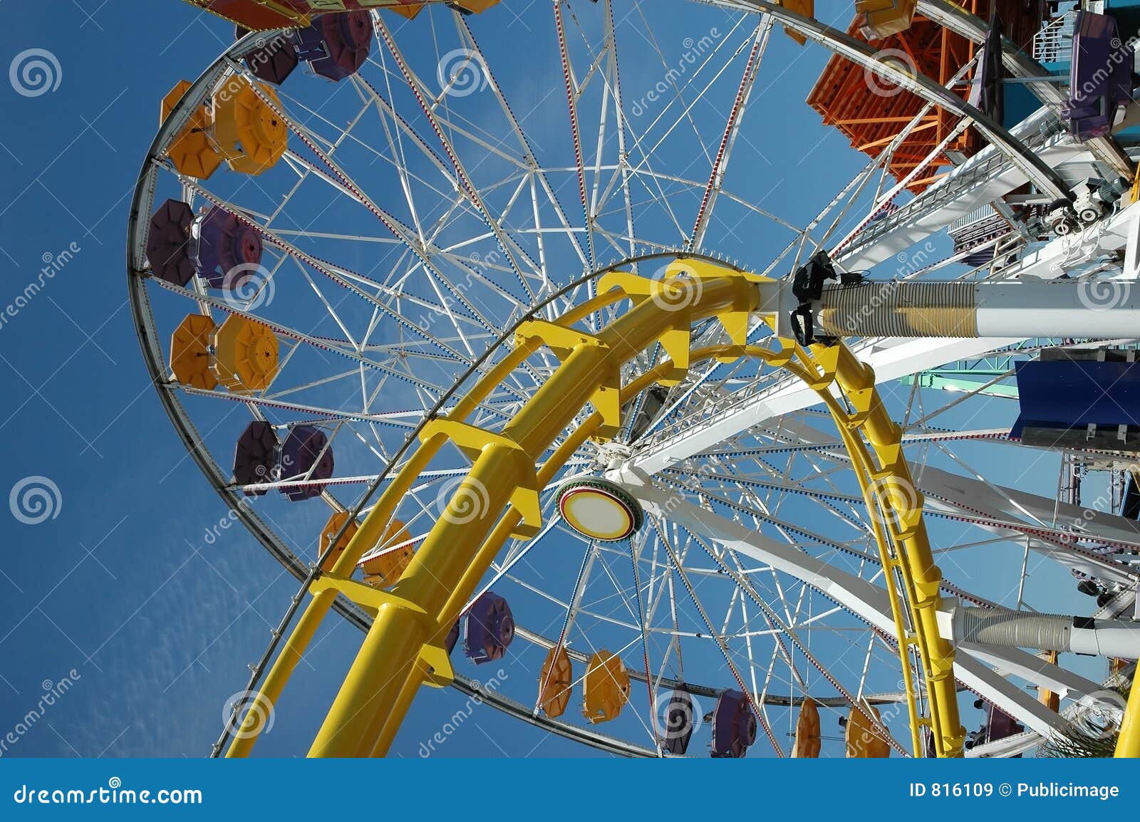 Santa Monica Ferris Wheel editorial stock image. Image of recreation ...
