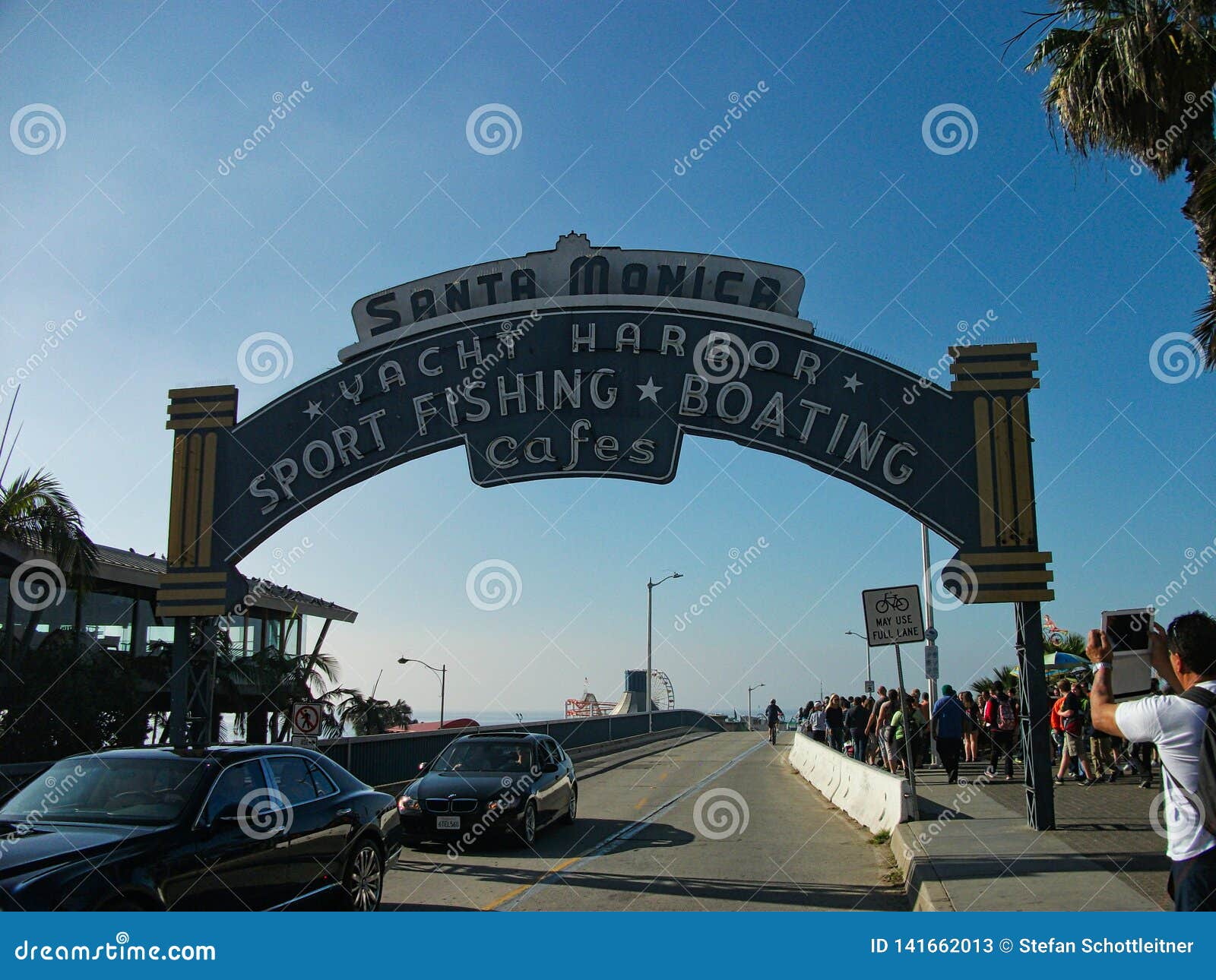 Santa monica sign in miami editorial stock photo. Image of insignia ...