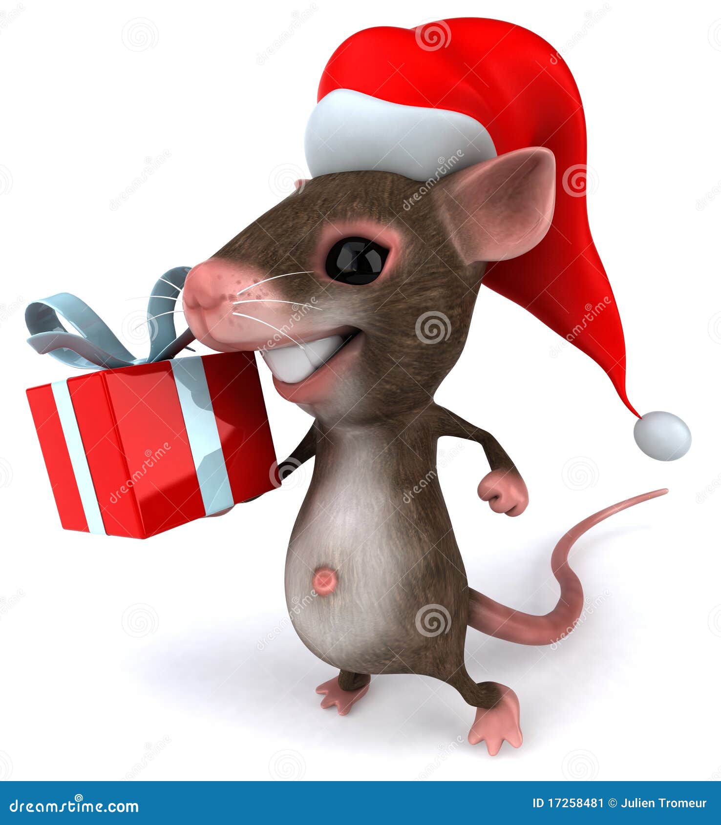 Santa mouse stock illustration. Illustration of christmas - 17258481