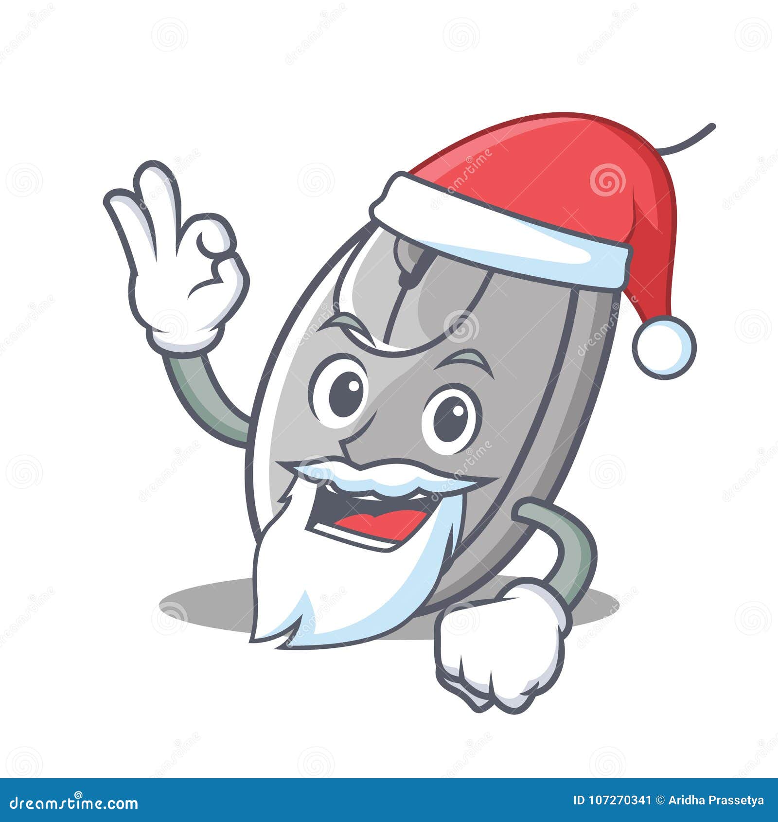 Santa Mouse Mascot Cartoon Style Stock Vector - Illustration of cartoon ...