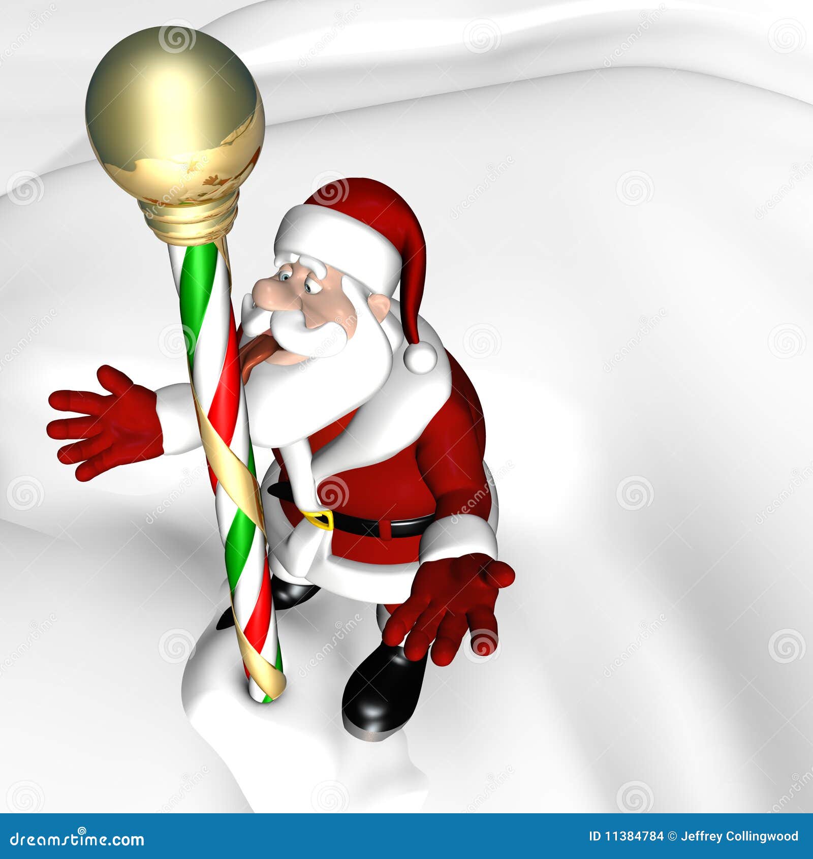 North Pole Santa Cartoon