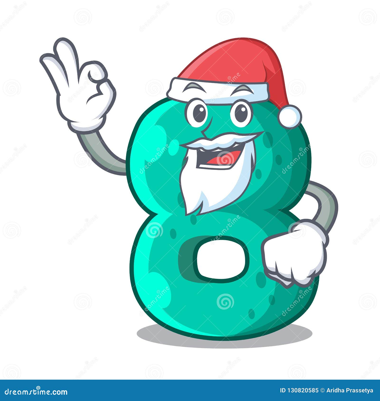 Santa Number Eight Volume Logo the Mascot Stock Vector - Illustration ...