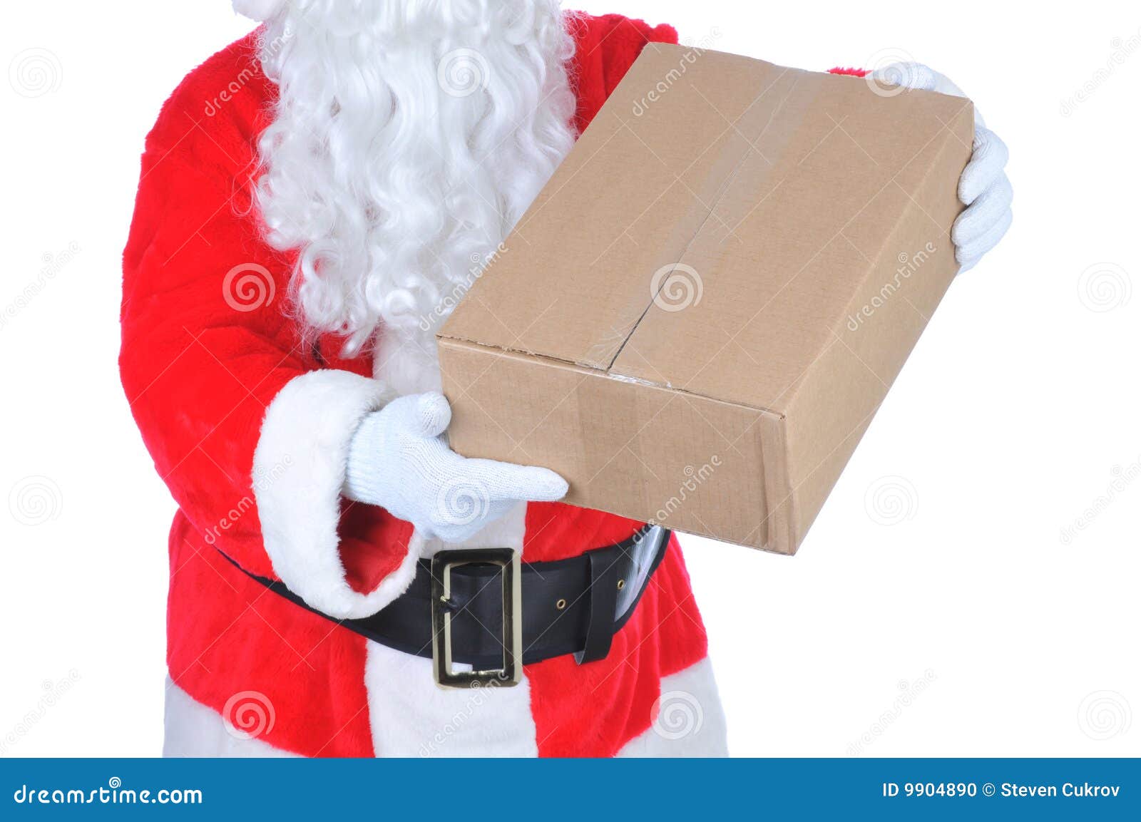 Santa with Parcel stock photo. Image of happy, noel, mature - 9904890