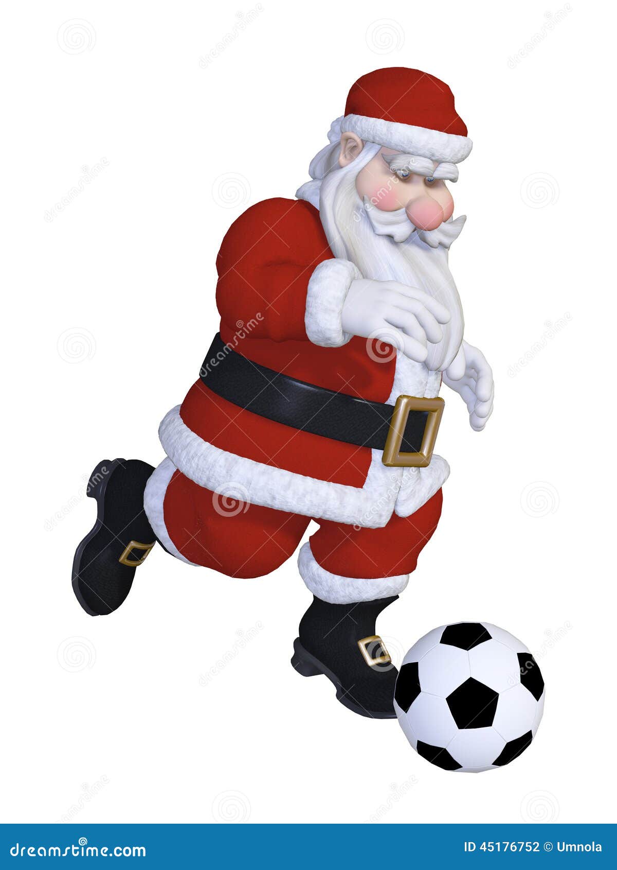 Santa Playing Football Clipart