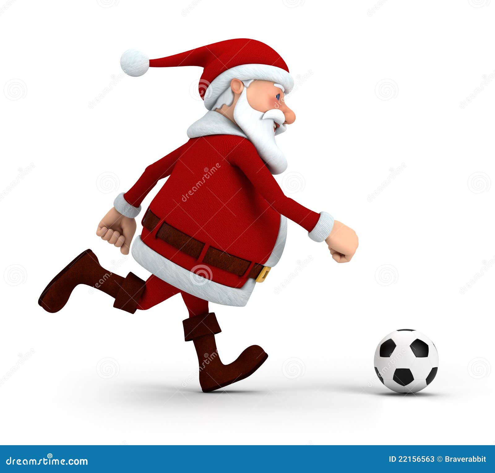 Santa playing soccer stock illustration. Illustration of christmas ...