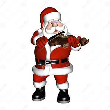 Santa Playing a Violin 1 stock illustration. Illustration of pluck ...