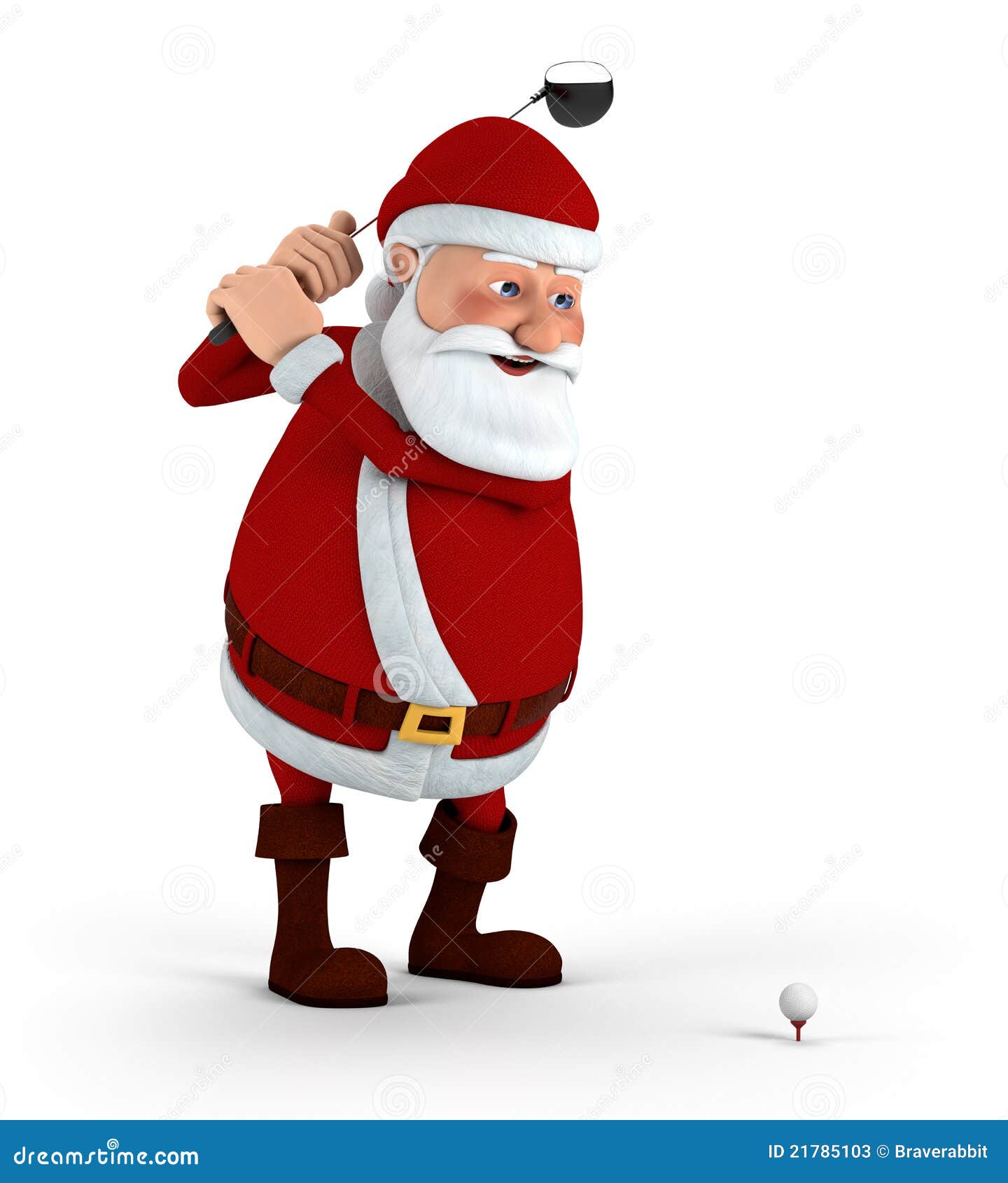 Santa plays golf stock illustration. Illustration of xmas - 21785103