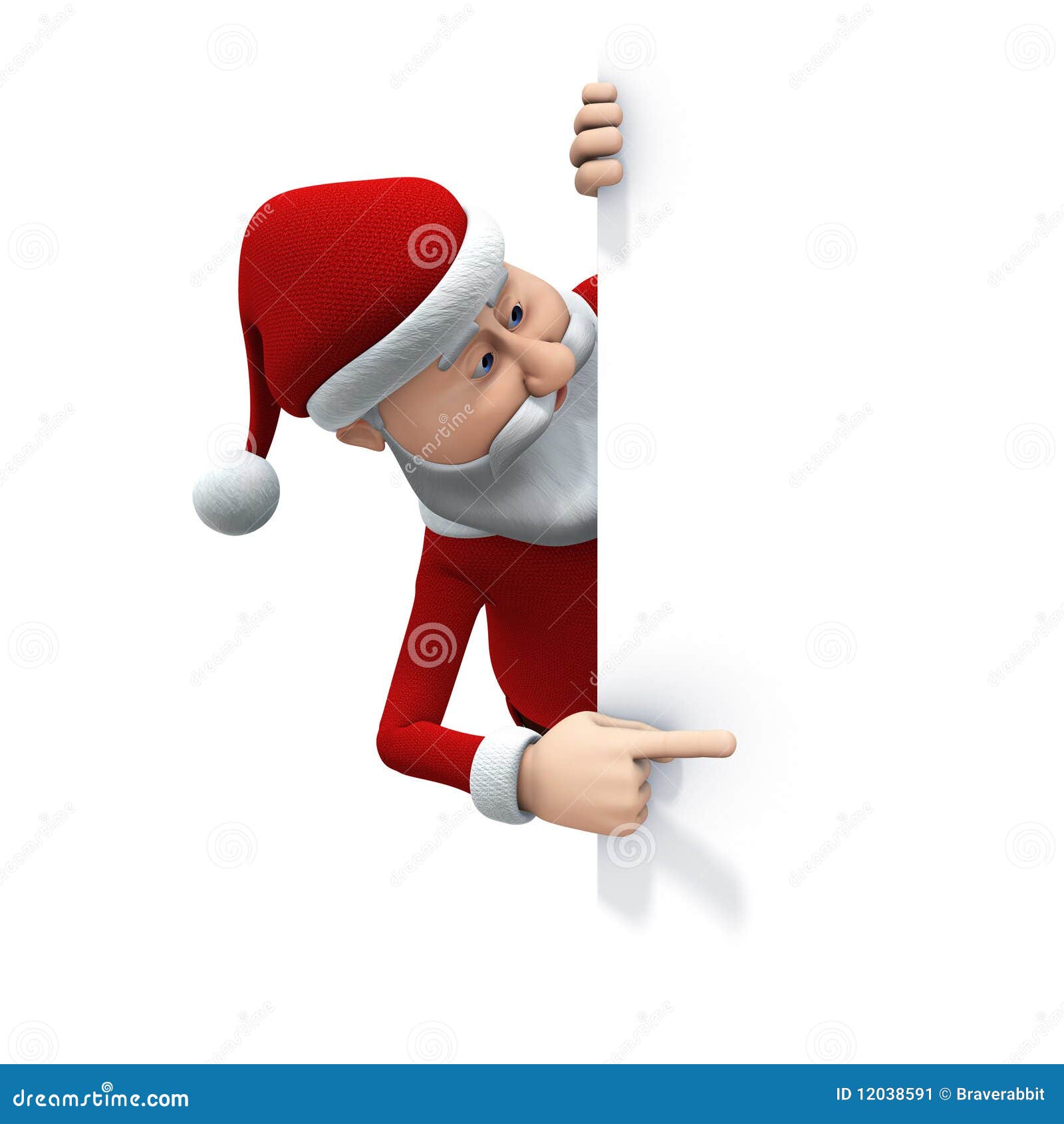 Santa pointing stock illustration. Illustration of wall - 12038591