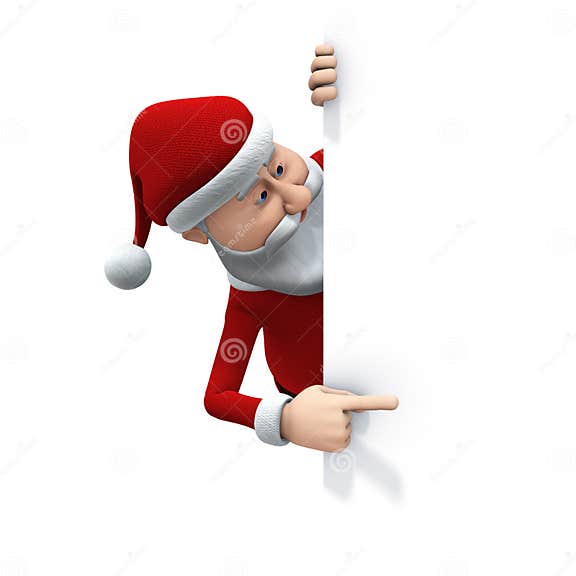 Santa pointing stock illustration. Illustration of wall - 12038591