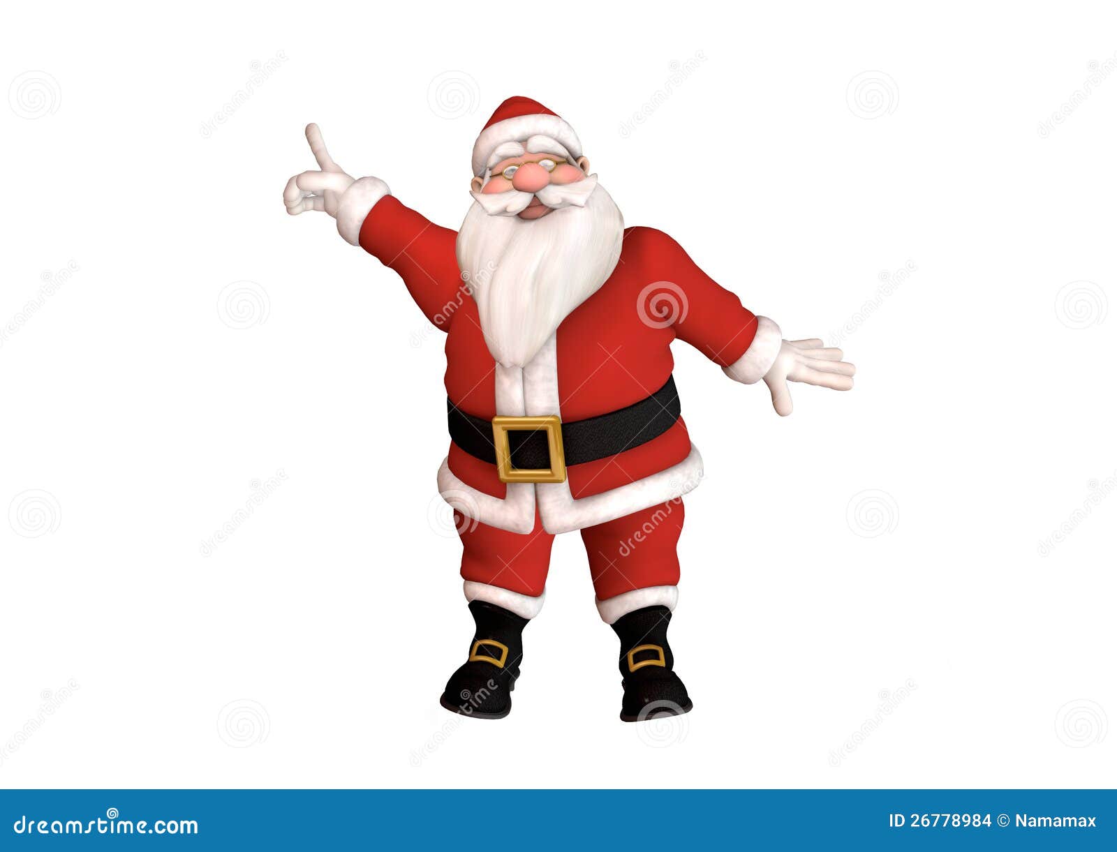 Santa pointing stock illustration. Illustration of happiness - 26778984