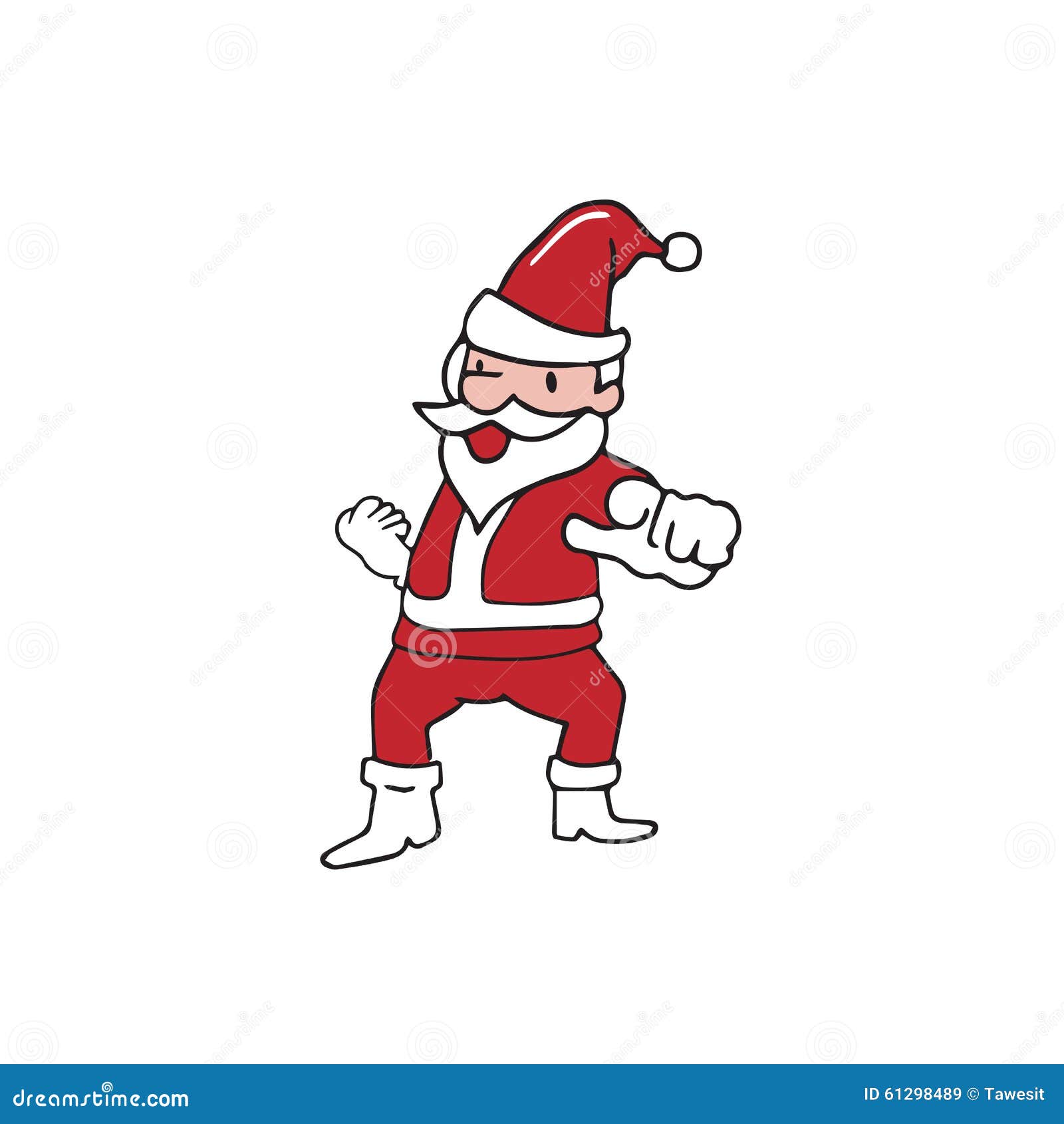 Santa pointing stock illustration. Illustration of happy - 61298489
