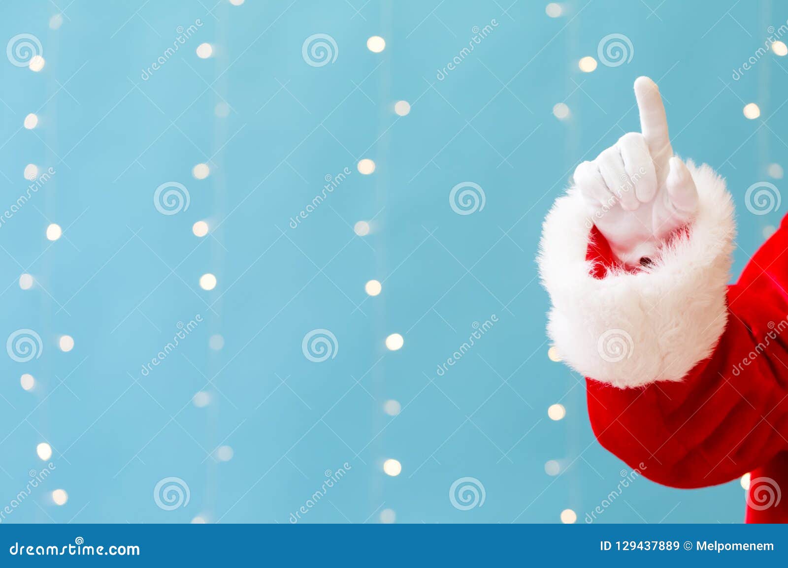 Santa with Pointing Gesture Stock Image - Image of gesture, season ...