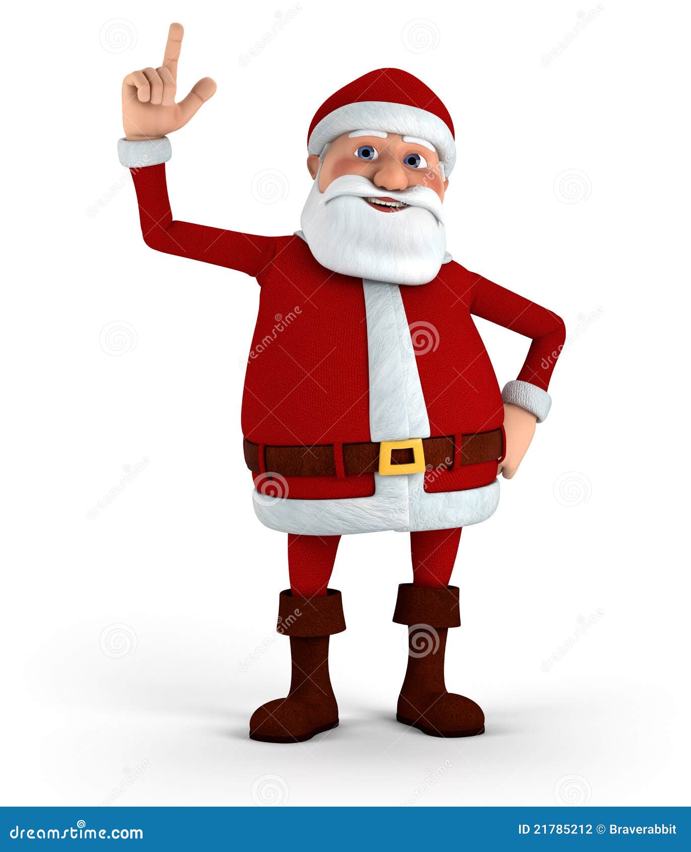 Santa pointing up stock illustration. Illustration of happy - 21785212