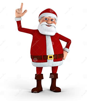 Santa pointing up stock illustration. Illustration of happy - 21785212