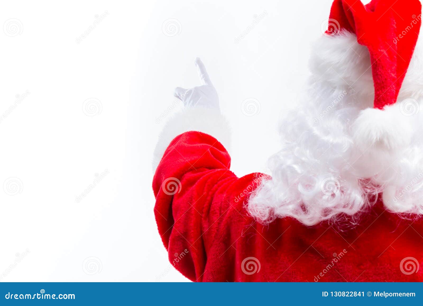 Santa pointing upwards stock image. Image of santa, santaclaus - 130822841