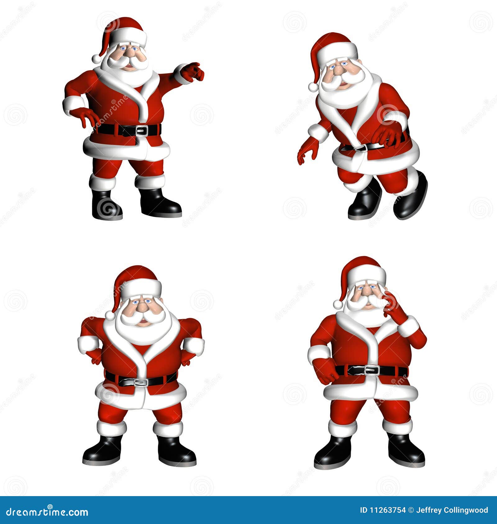 Santa Poses Pack Illustration | CartoonDealer.com #263785600