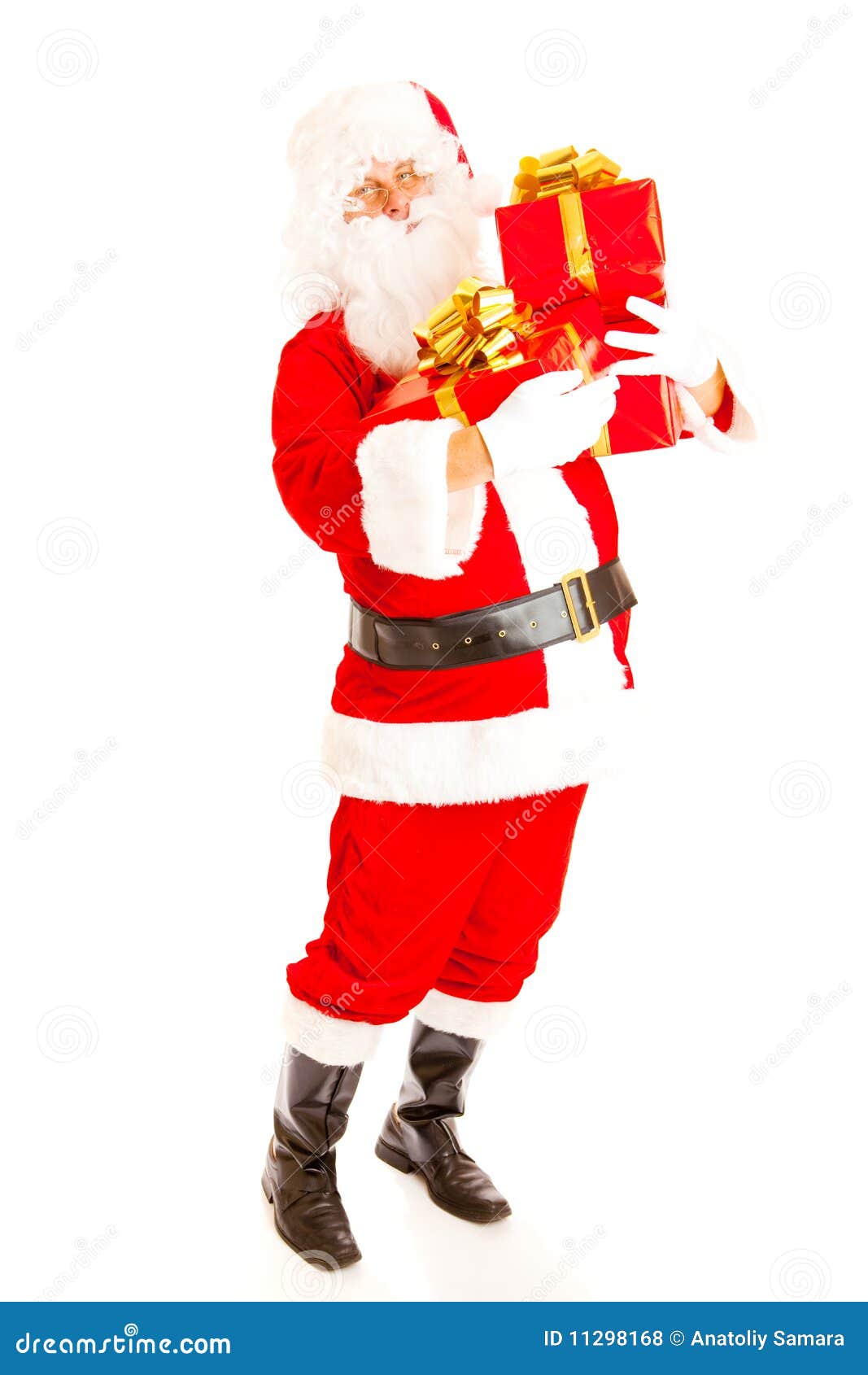 Santa with presents stock photo. Image of boots, adult - 11298168