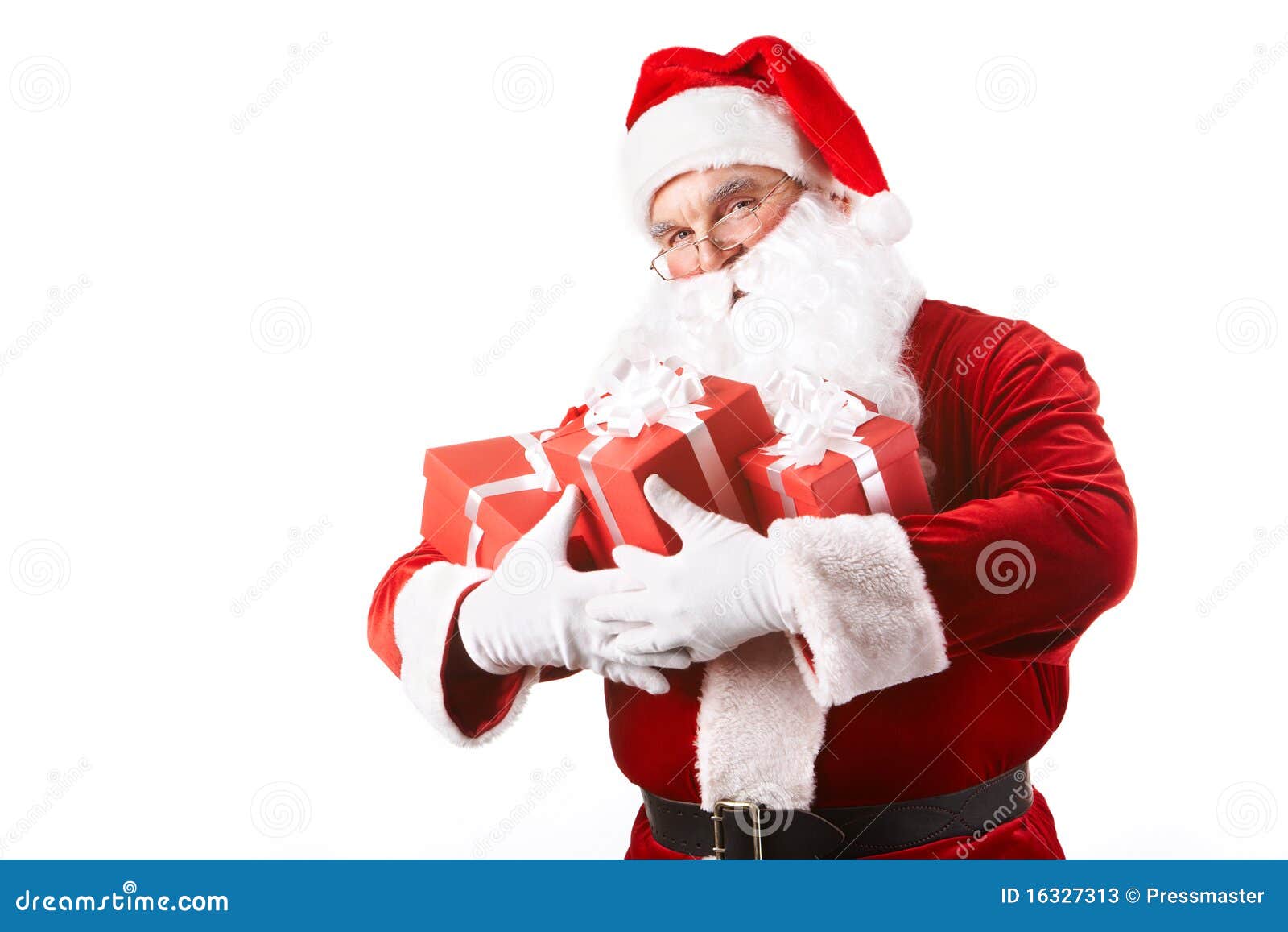 Santa with presents stock image. Image of merry, people - 16327313