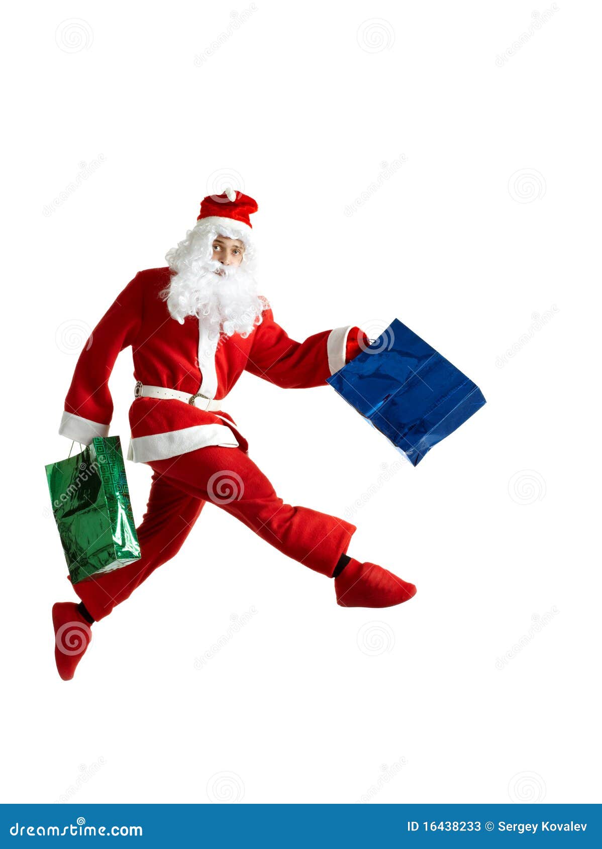 Santa with presents stock image. Image of bright, giftwrap - 16438233