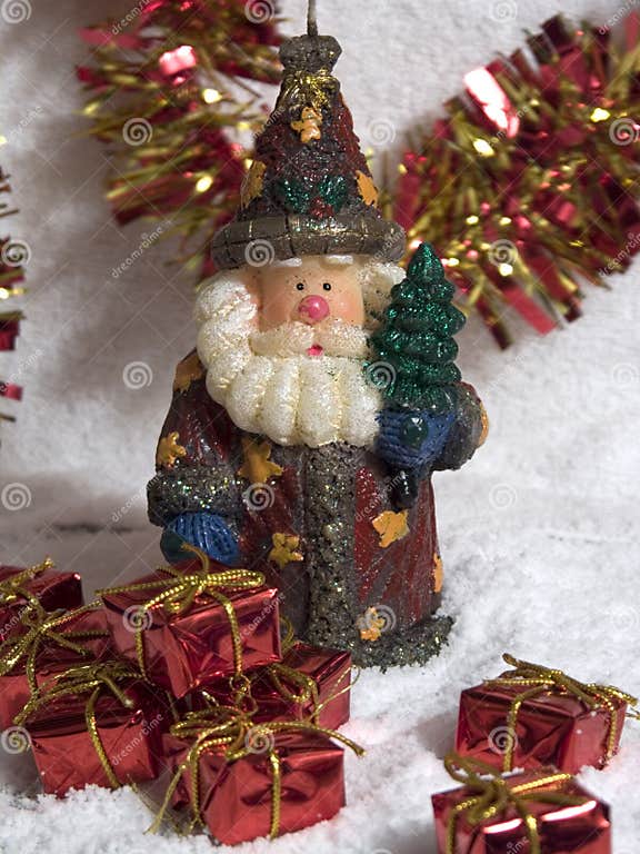 Santa and presents stock image. Image of wrapped, gifts - 319581