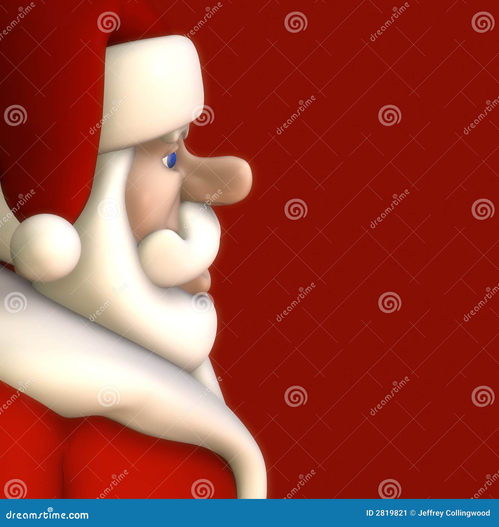Santa Profile 2 - Soft Focus Stock Illustration - Illustration of white ...