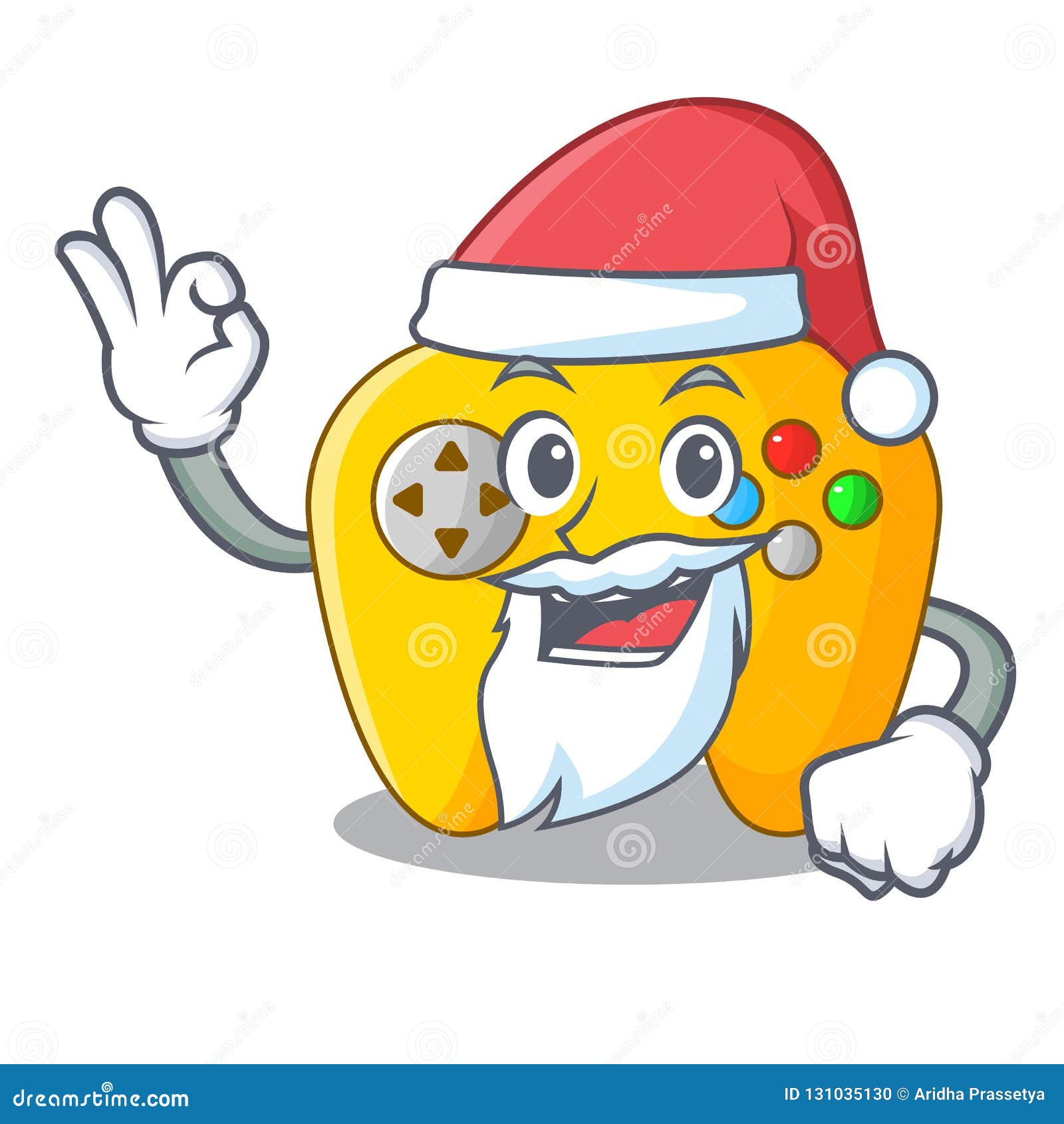 Santa Retro Computer Game Control on Mascot Stock Vector - Illustration ...