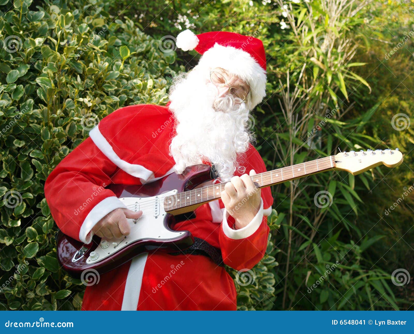 Santa rocks ! stock image. Image of occasion, male, listen - 6548041