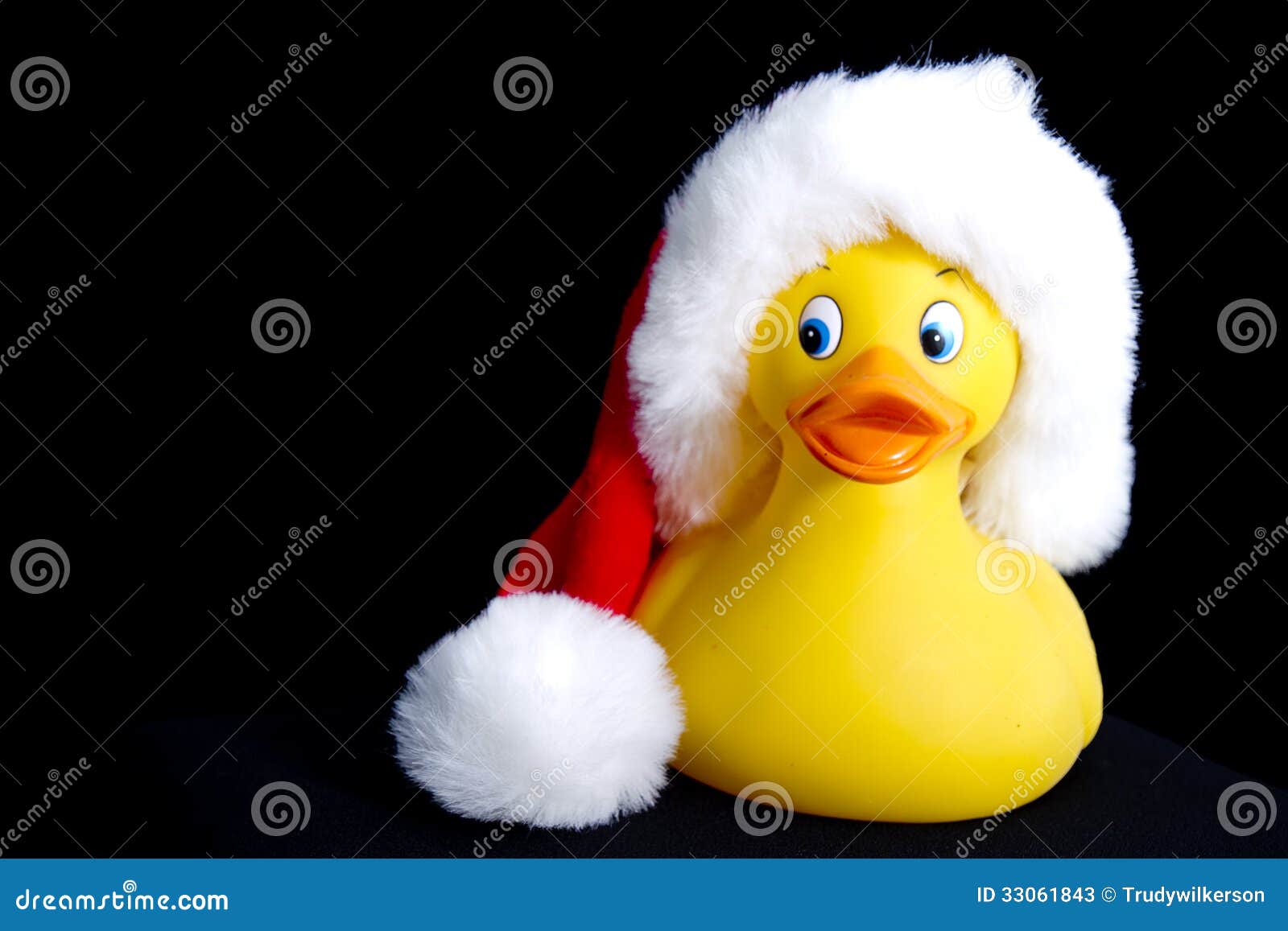 Santa Rubber Ducky imagen de archivo. Imagen de negro - 33061843