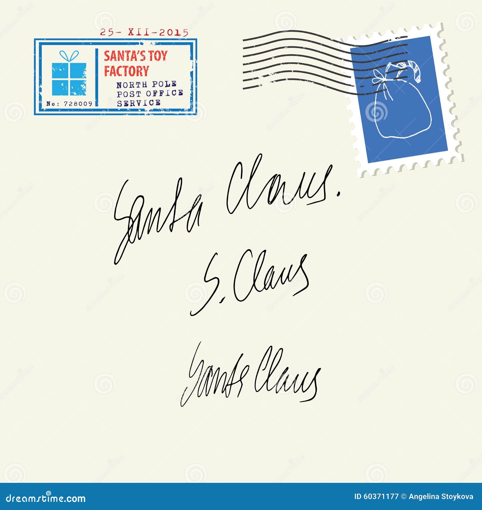 Santa s autograph stock vector. Illustration of handwriting - 60371177