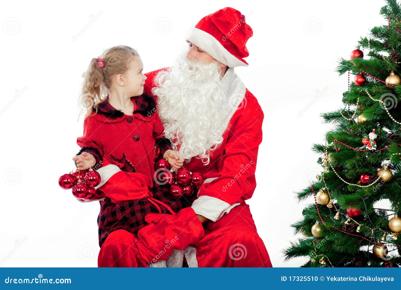 Santa s Christmas Hug stock photo. Image of decorations - 17325510
