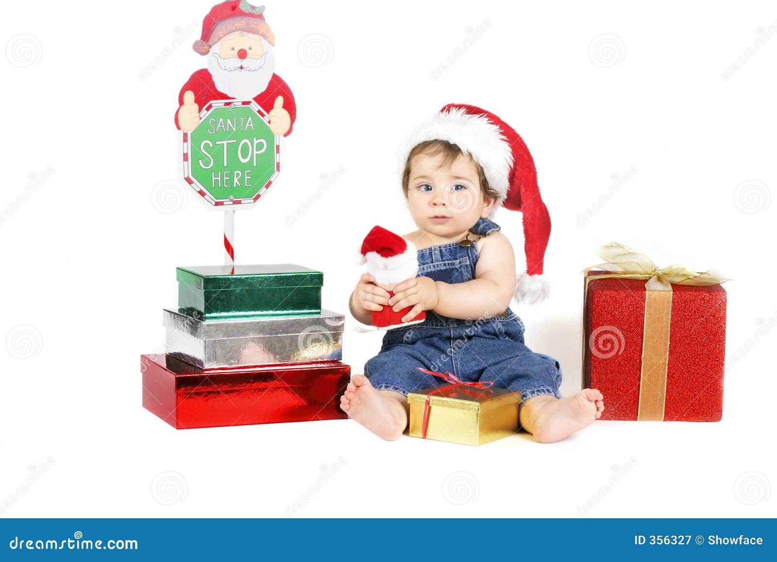 Santa s Delivery stock image. Image of overalls, present - 356327