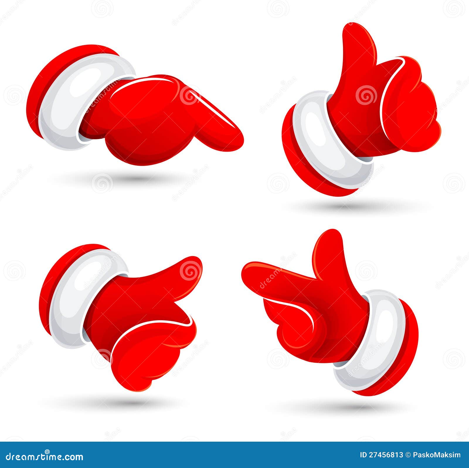Santa s hands stock vector. Illustration of hand, mitten - 27456813