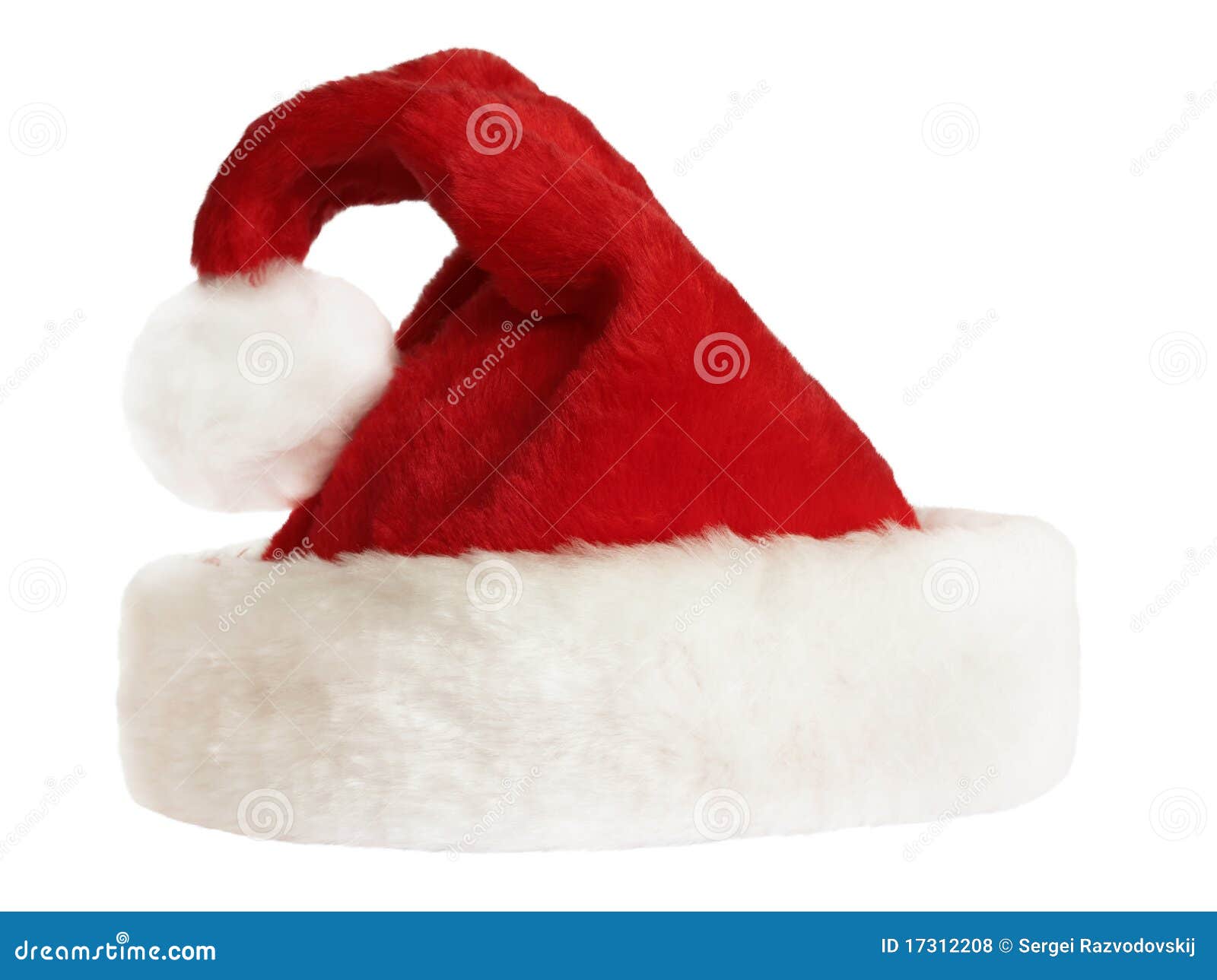 Santa`s hat stock photo. Image of fluffy, white, seasonal - 17312208