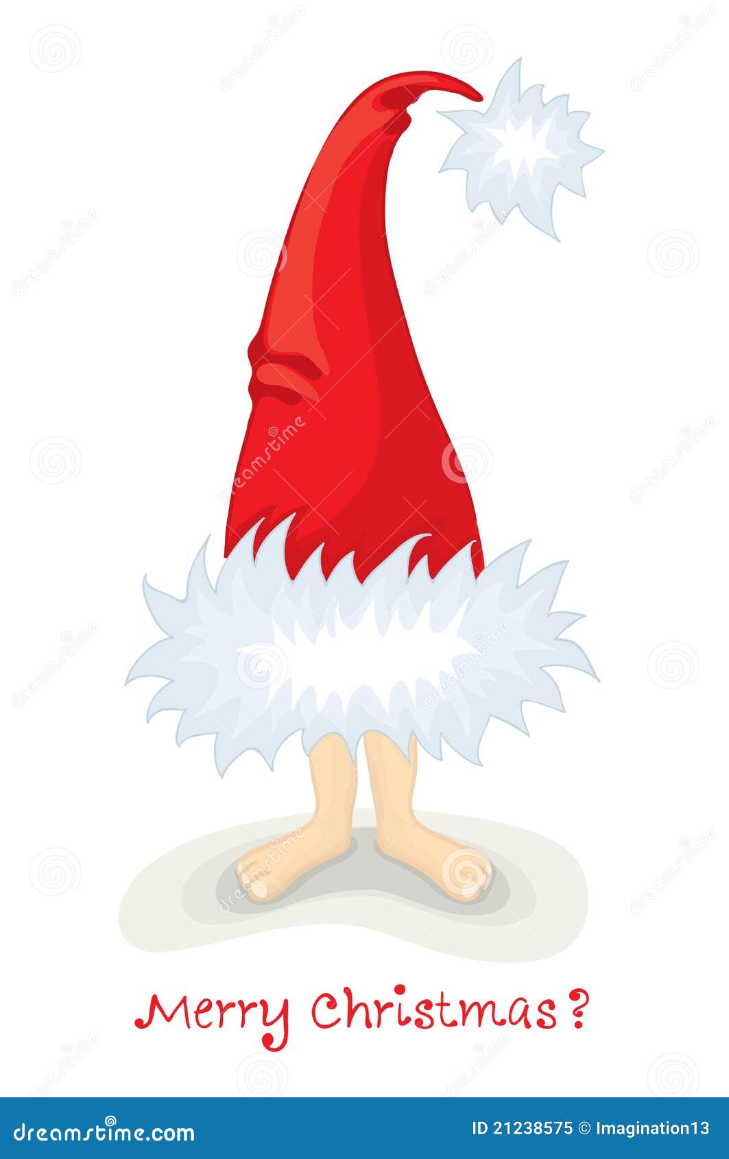 Santa s hat on the legs stock vector. Illustration of vector - 21238575
