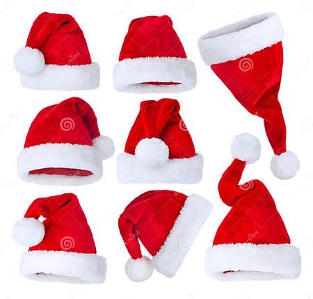 Santas Hat set stock image. Image of decoration, elements - 22472941