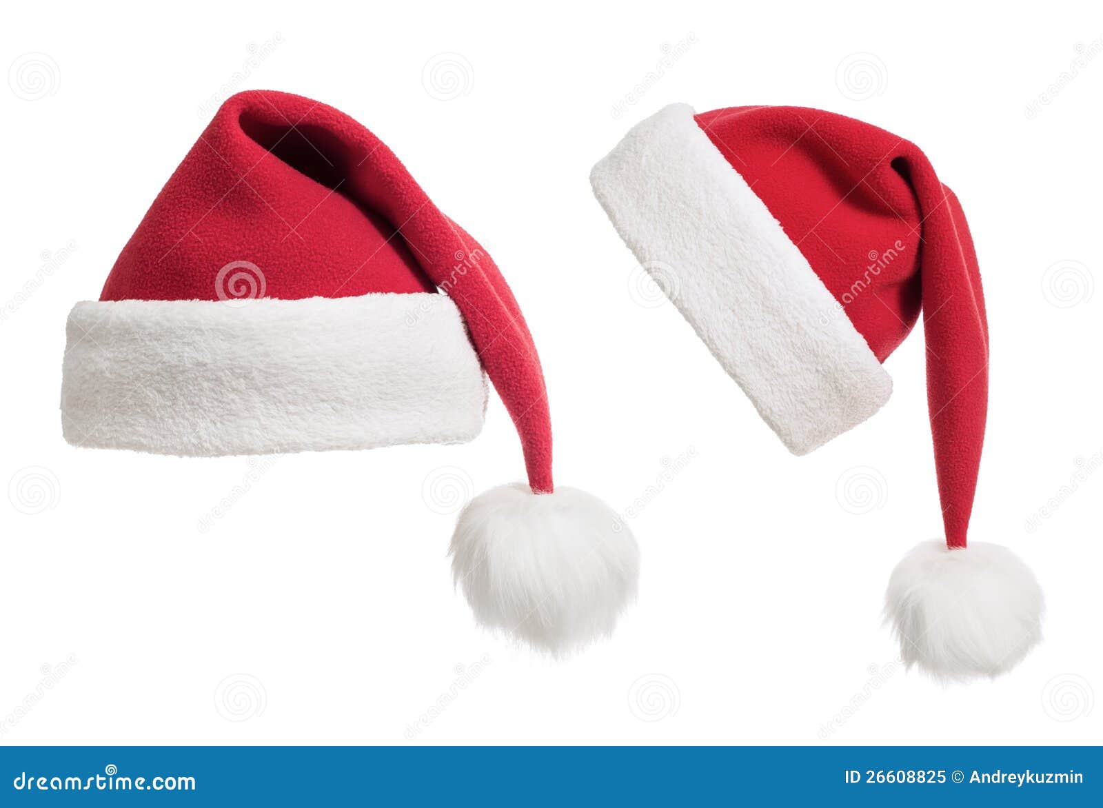 Santa S Hats or Caps Collection Isolated Stock Image - Image of ...