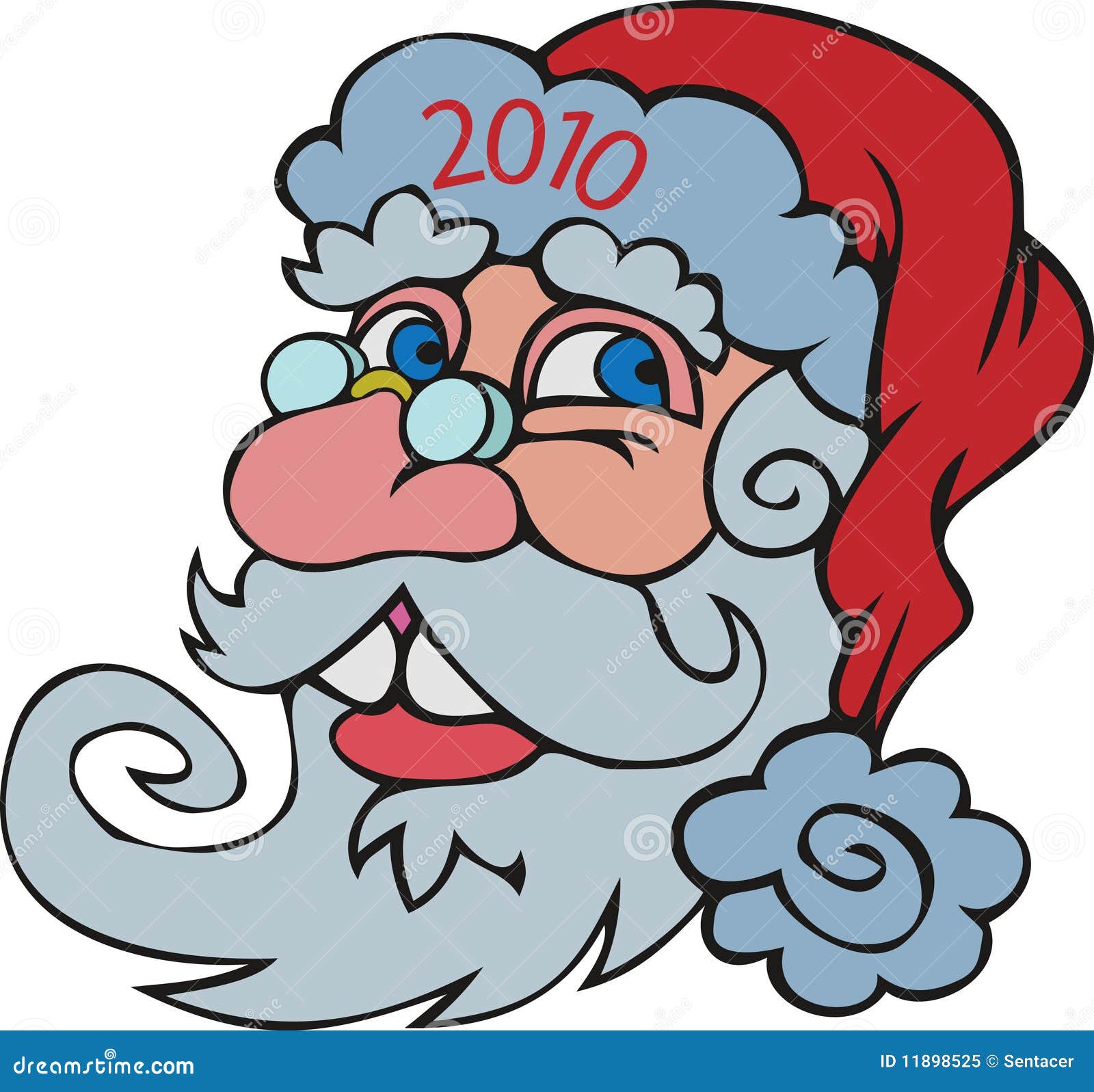 Santa s_head stock illustration. Illustration of celebration - 11898525