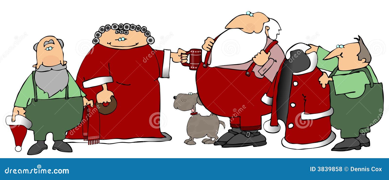 Santa s Helpers stock illustration. Illustration of elves - 3839858