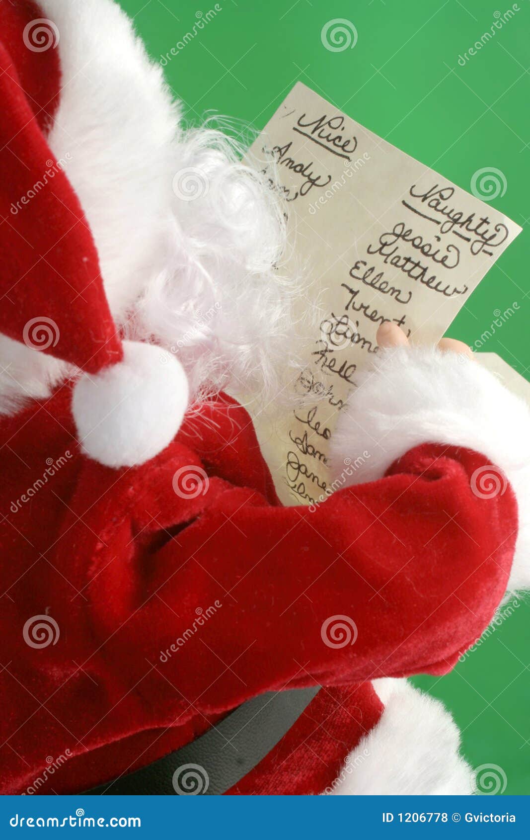Santa s list stock photo. Image of list, name, seasonal - 1206778