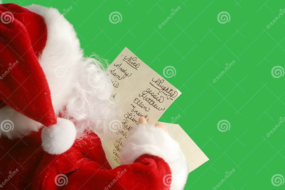 Santa s list stock image. Image of santa, reading, monikers - 1206835